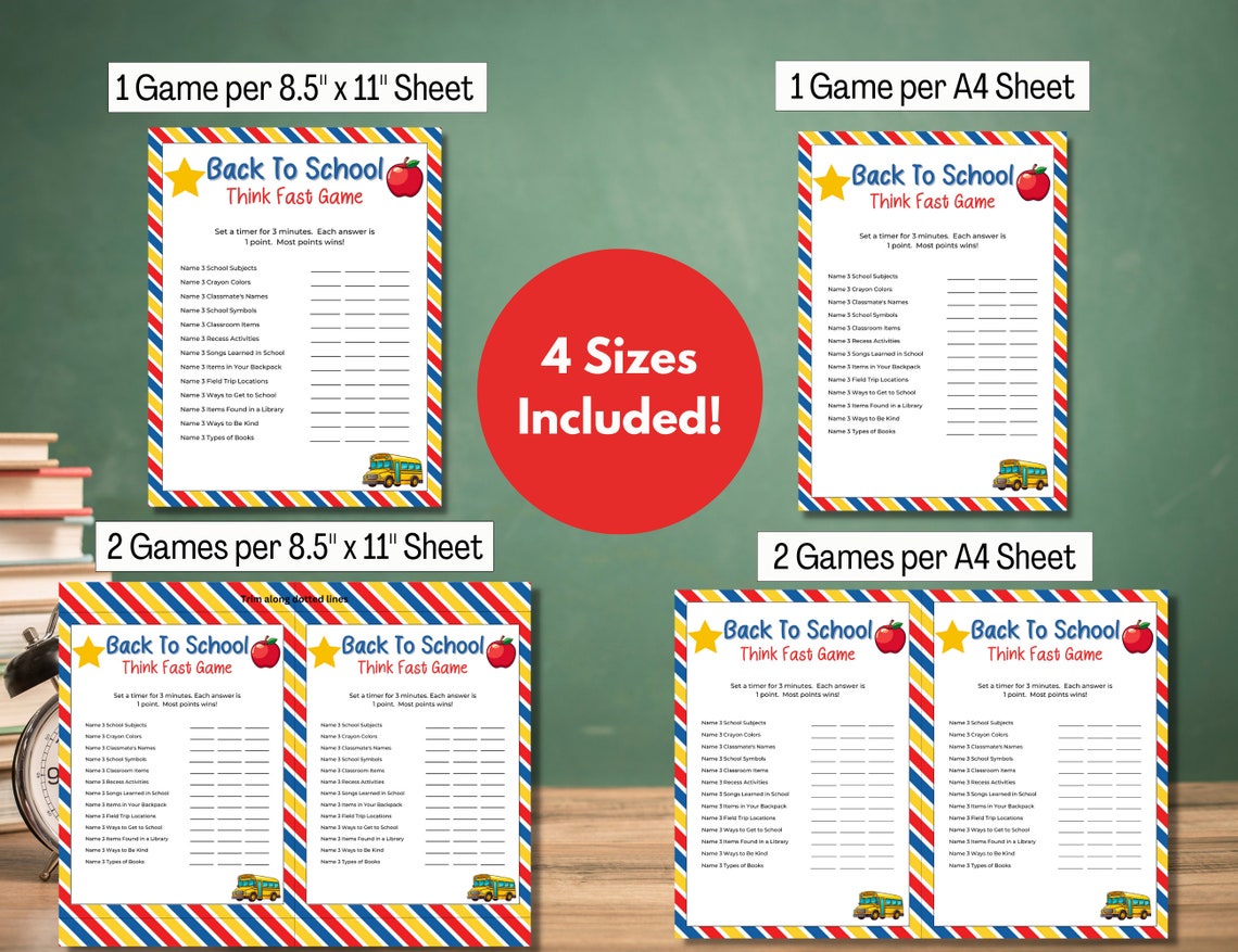 Back to School Games Bundle | Back to School Icebreakers | Printable ...