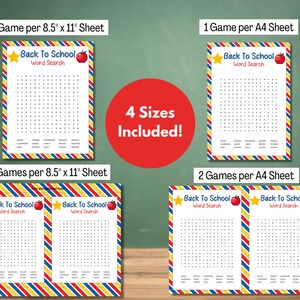 Back to School Word Search | Back to School Word Puzzle | Icebreaker ...