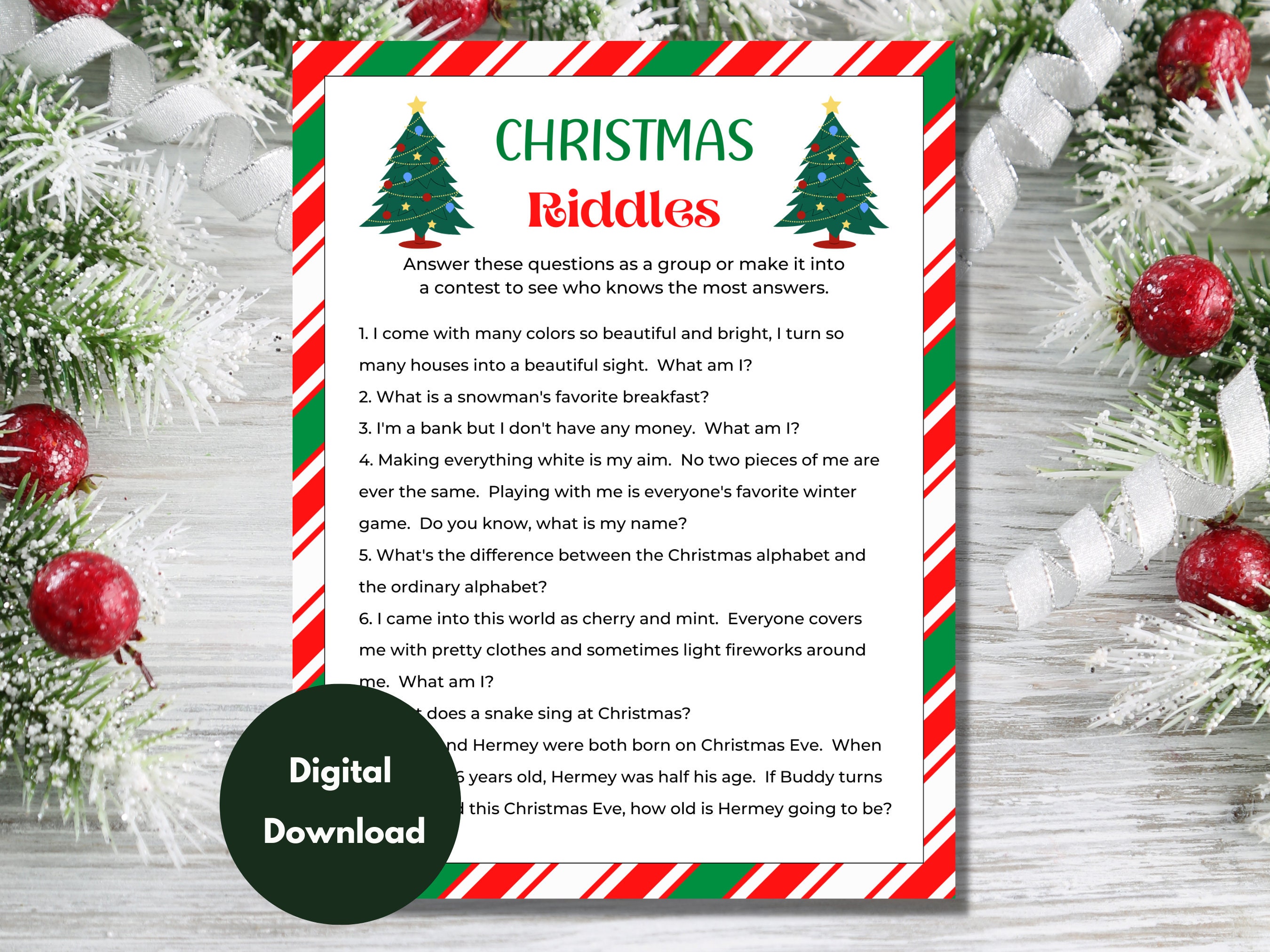 Christmas Riddles | Christmas Trivia Game | Christmas Games | Christmas ...