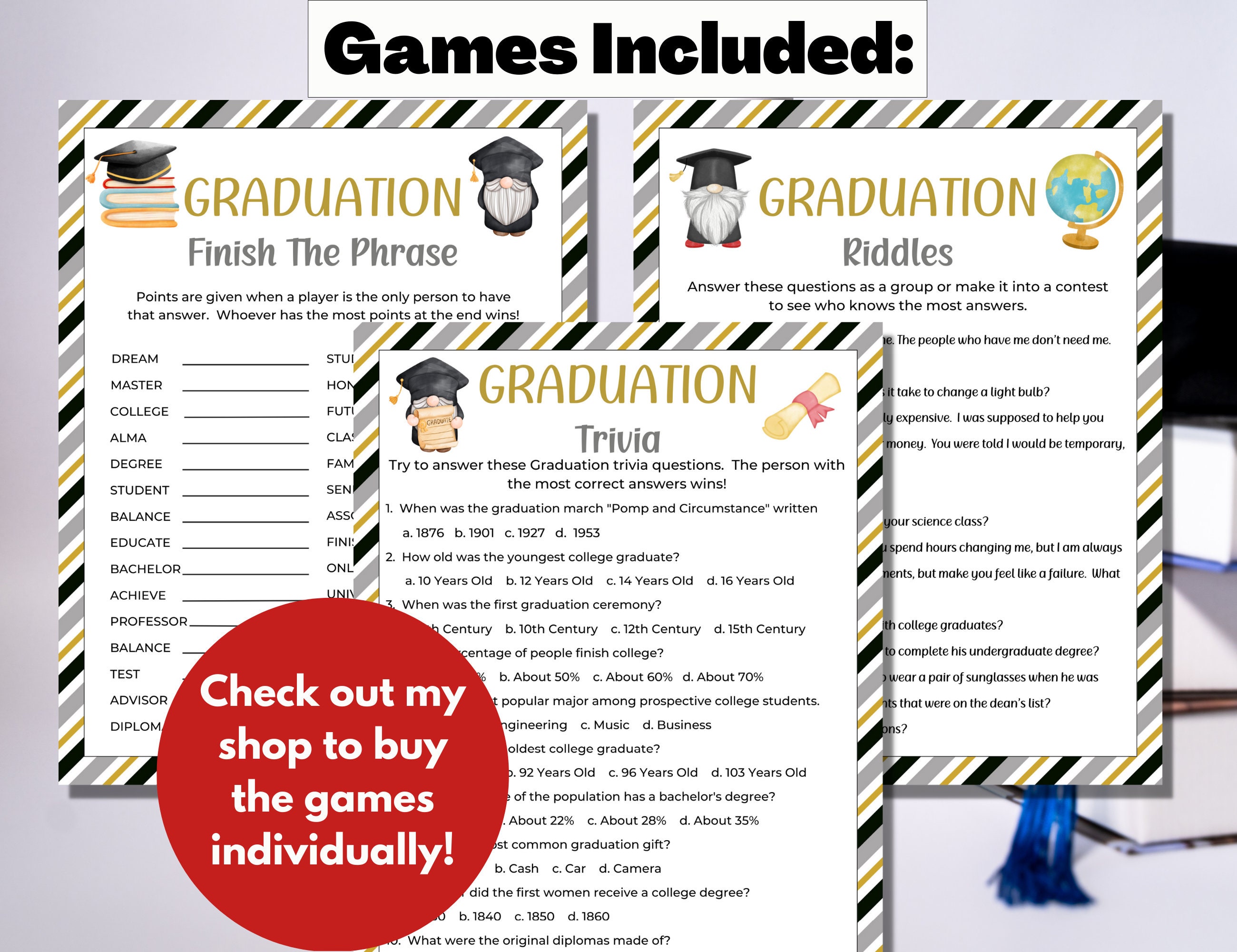 2024 Graduation Games | Graduation Party | College Graduation | High ...