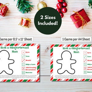 Roll a Gingerbread Man, Christmas Drawing Game, Dice Game, Christmas ...