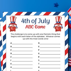 4th of July ABC Game | A-Z Race Game | July 4th Alphabet Game | 4th of ...