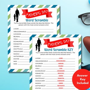 Fathers Day Word Scramble Game | Fathers Day Unscramble Game | Fathers ...