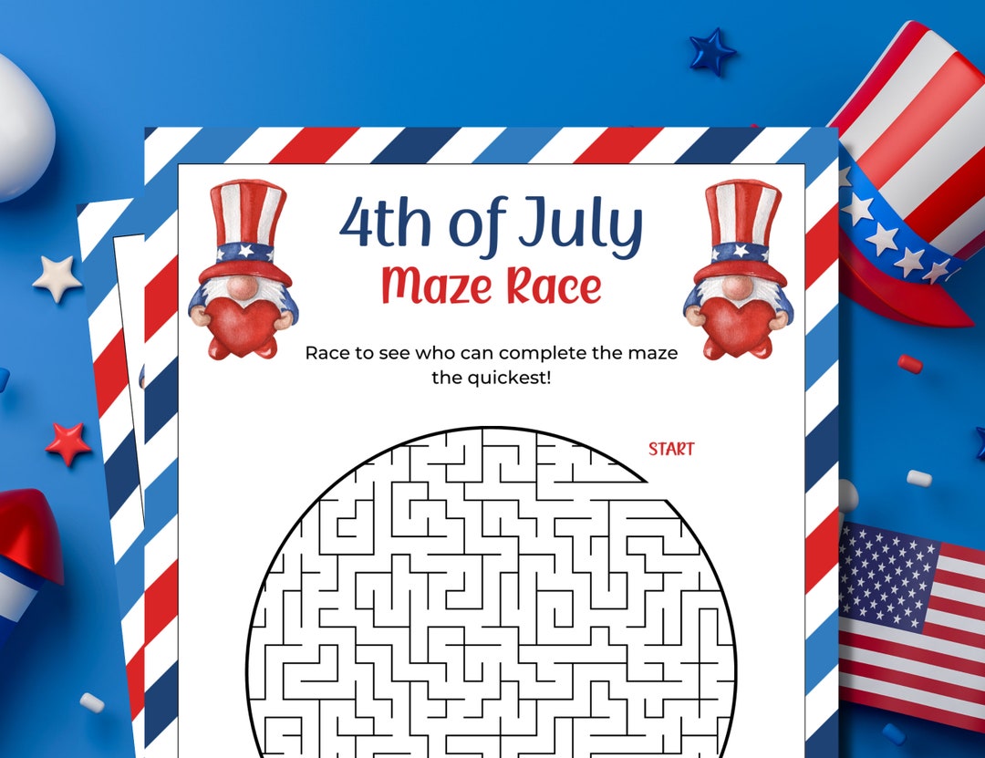 4th of July Maze Race | Kids Maze Game | 4th of July Games | Family ...