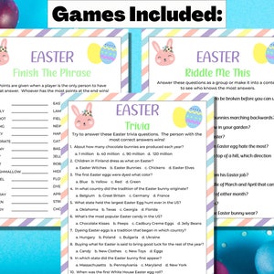 Easter Game Bundle | Easter Activities | Easter Games | Printable Games | Easter Family Games ...