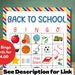 Back to School Tic Tac Toe Game Back to School Games First Day of ...