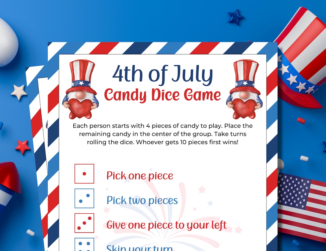 4th of July Candy Dice | Kids Game | 4th of July Games | Family Game ...