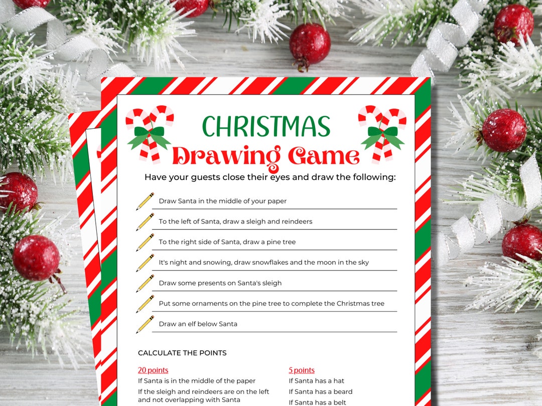 Christmas Drawing Game | Kids Games | Christmas Games | Christmas Party ...
