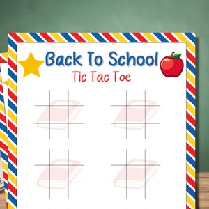 Back to School Tic Tac Toe Game | Back to School Games | First Day of ...