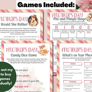 Mothers Day Games | Mothers Day Party Game | Mothers Day Game Bundle ...