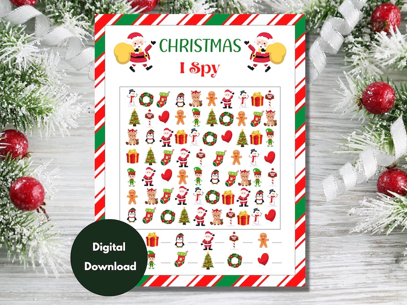 Christmas I Spy Game | Look and Find Game | Christmas Games | Kids ...