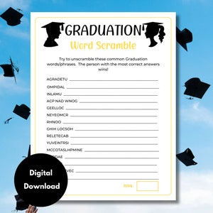 Graduation Word Scramble Game | Graduation Unscramble Game | 2024 ...