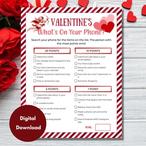 Valentines What's on Your Phone Game | Ice Breaker Game | Valentines ...