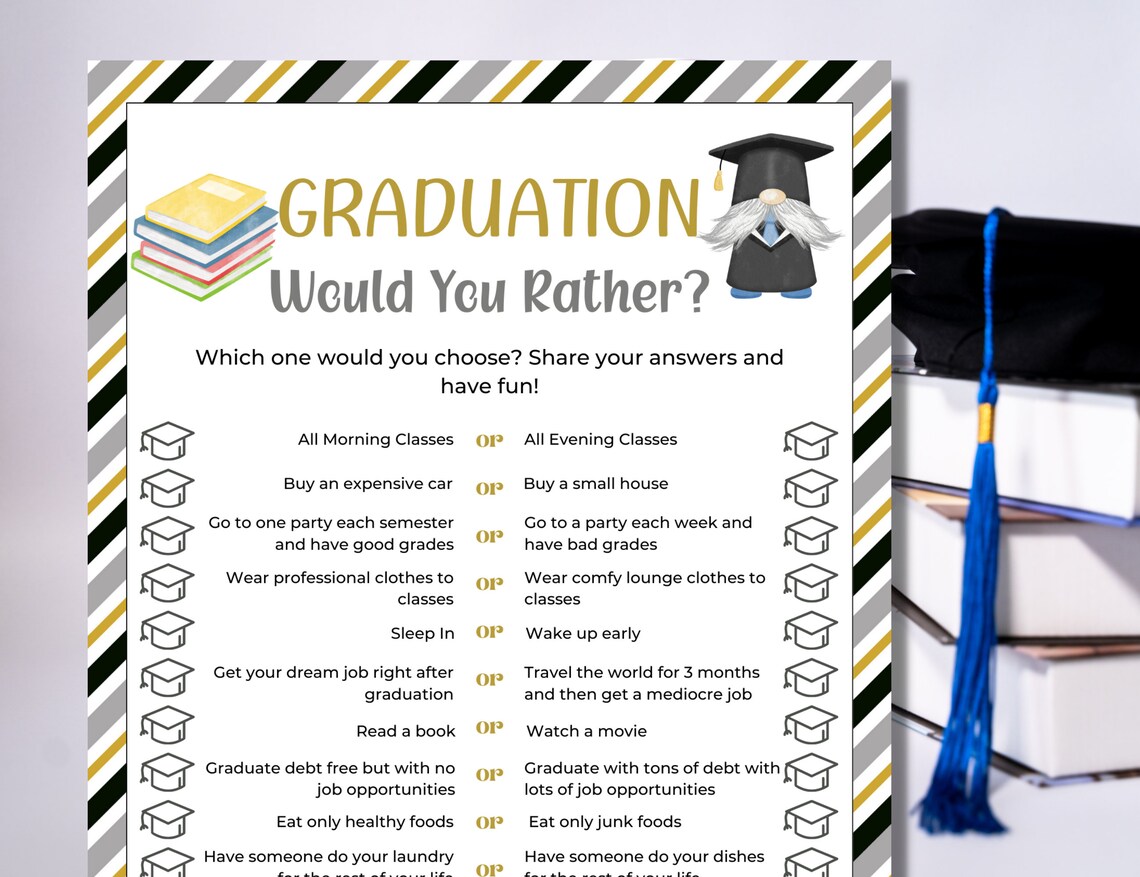 Graduation Would You Rather | Graduation This or That Game | 2024 ...