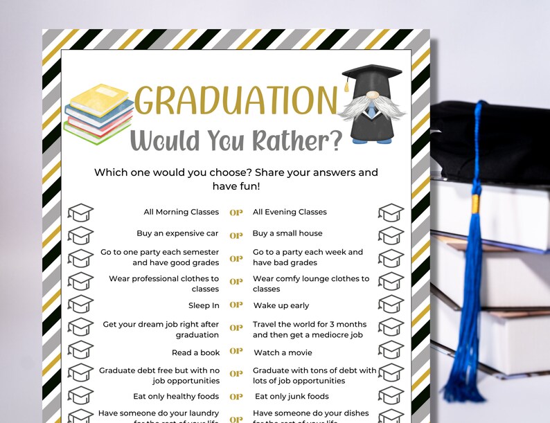 Graduation Would You Rather | Graduation This or That Game | 2024 ...