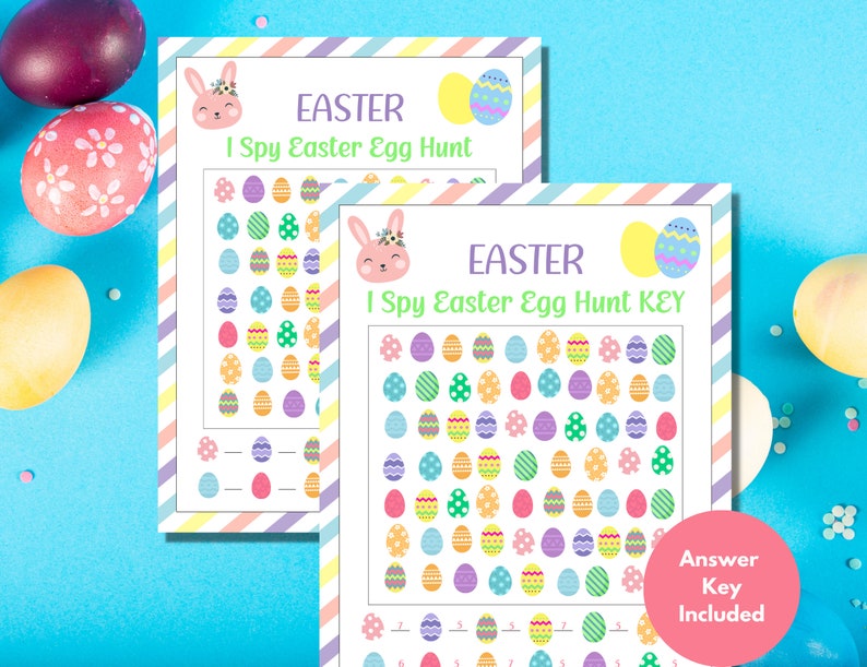Easter I Spy Game | Easter Egg Hunt | Look and Find Game | Printable Easter Games | Kids Easter ...