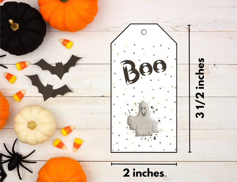 Halloween Treat Tags, Halloween Party Favor Tag, Printable Halloween ...