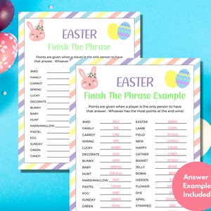 Easter Finish the Phrase | Fill in the Blank | Easter Games | Easter ...