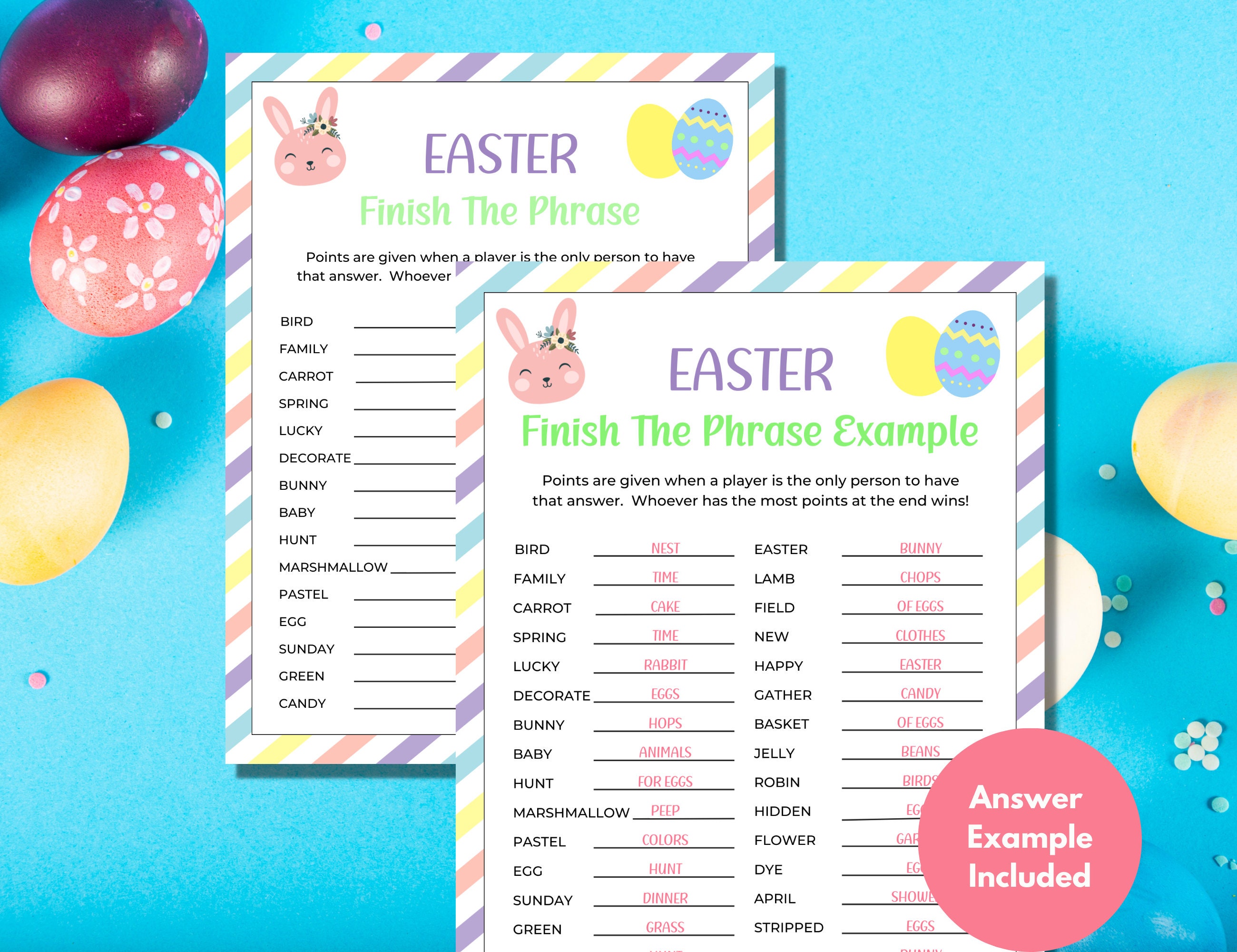 Easter Finish the Phrase | Fill in the Blank | Easter Games | Easter ...