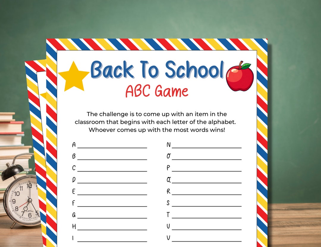 Back to School ABC Game | A-Z Race Game | Alphabet Game | Back to ...
