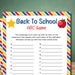 Back to School ABC Game A-Z Race Game Alphabet Game Back to School ...