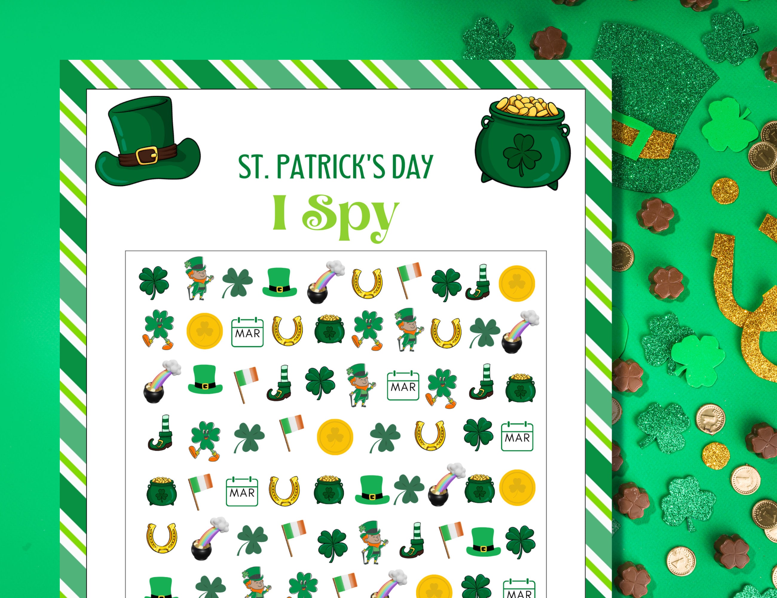 St Patrick's Day I Spy Game, Look and Find Game, St Patrick's Day Games ...