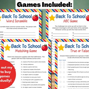 Back to School Games Bundle | Back to School Icebreakers | Printable ...