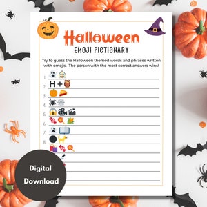 Halloween Emoji Pictionary | Halloween Emoji Game | Halloween Games ...