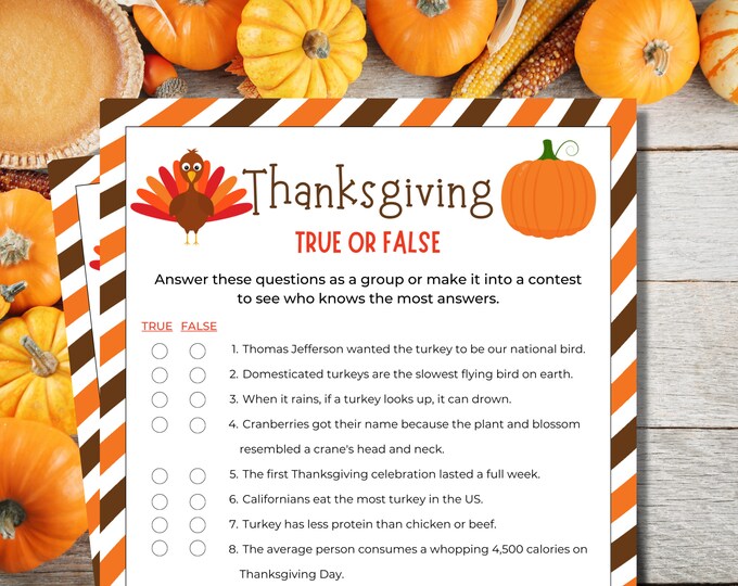 Thanksgiving Trivia Game, Thanksgiving Jeopardy Game, Thanksgiving ...