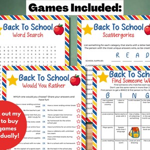 Back to School Games Bundle | Back to School Icebreakers | Printable ...