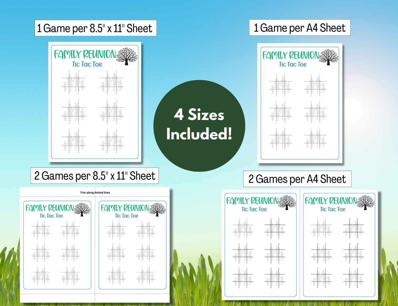 Family Reunion Tic Tac Toe Game | Kids Games | Family Reunion Games ...