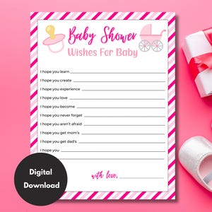 Wishes for Baby | Advice for Baby | Printable Baby Shower Games | Baby ...