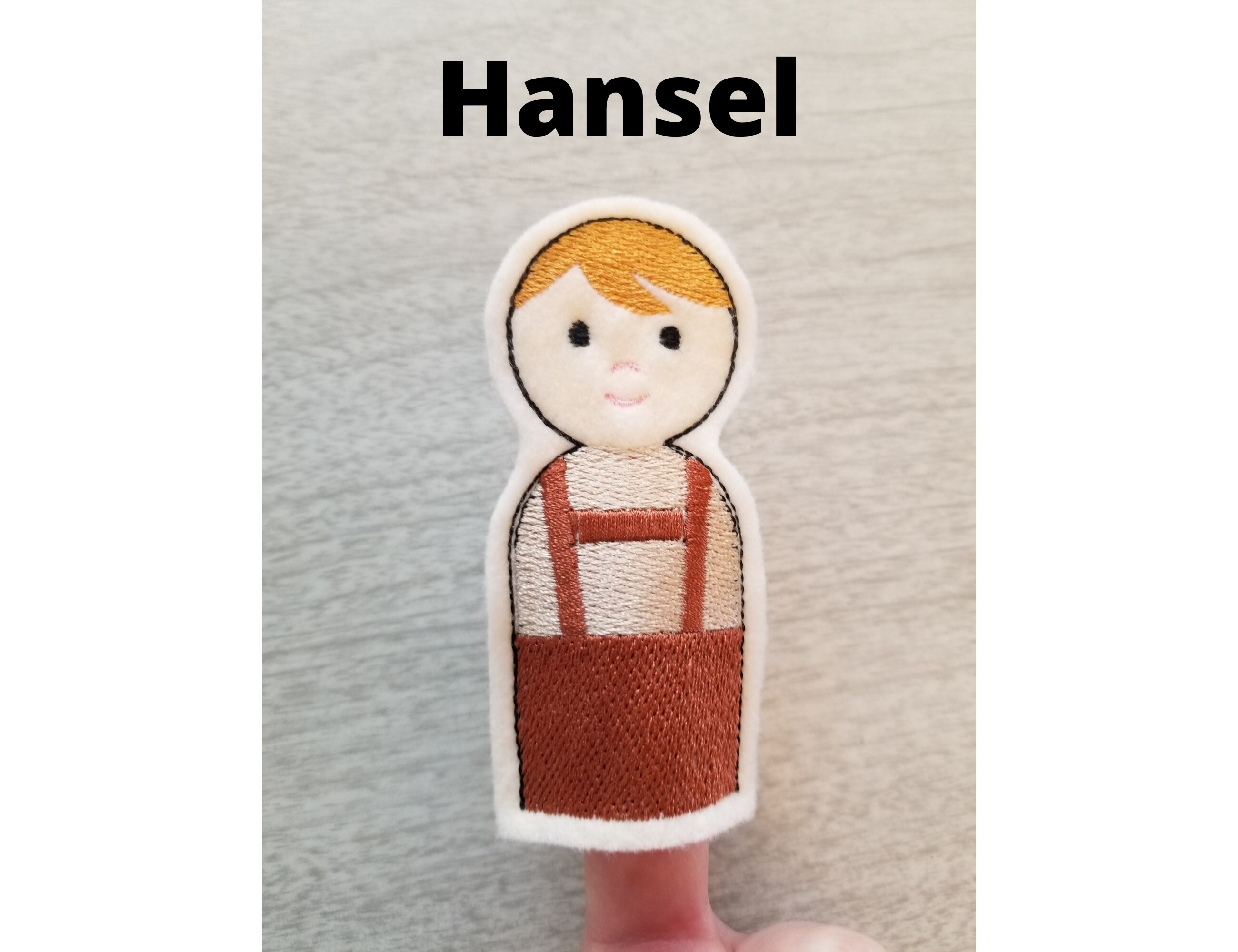 Hansel and Gretel, Embroidered Felt Finger Puppets, Storybook Puppets ...