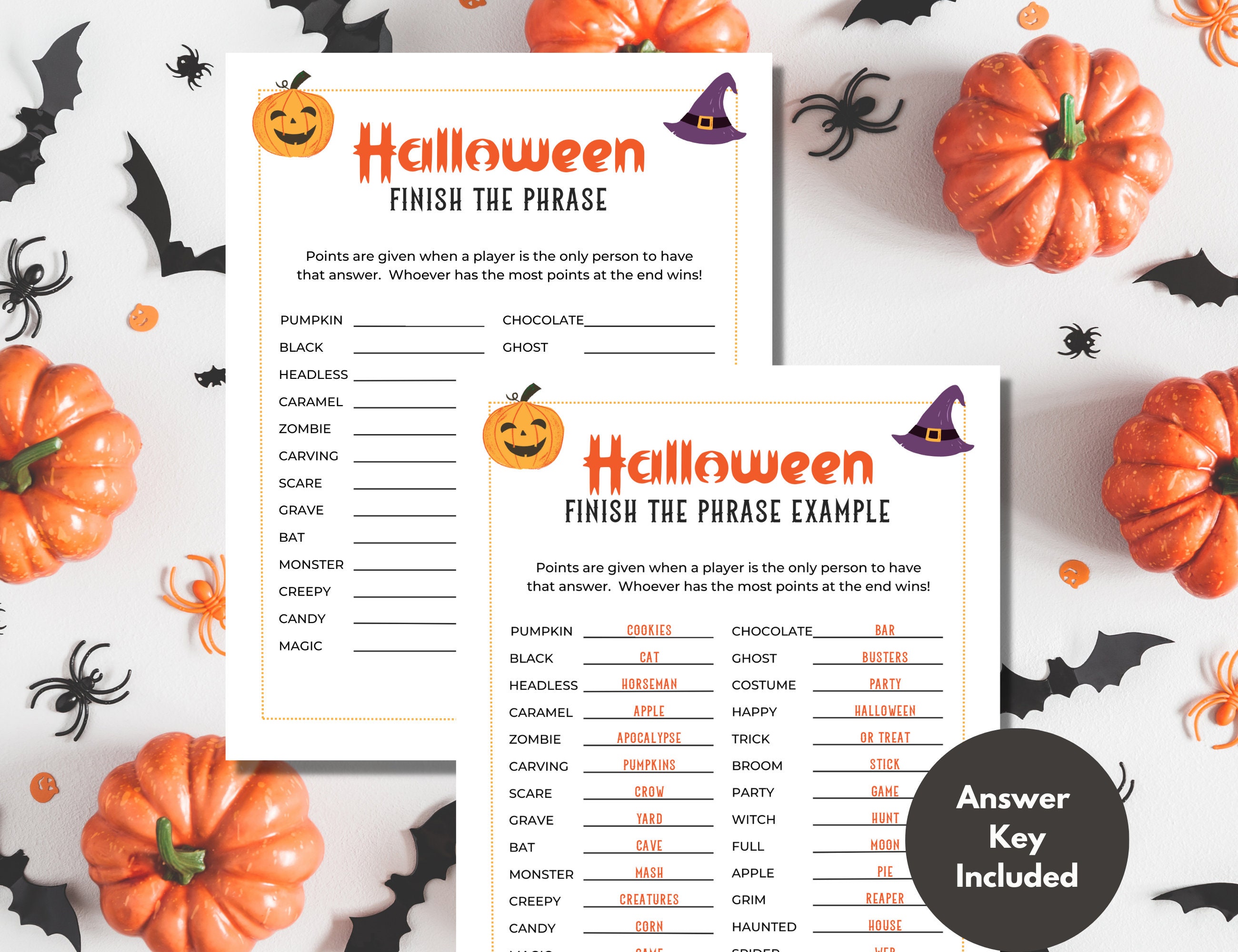 Halloween Finish the Phrase | Fill in the Blank | Halloween Games ...