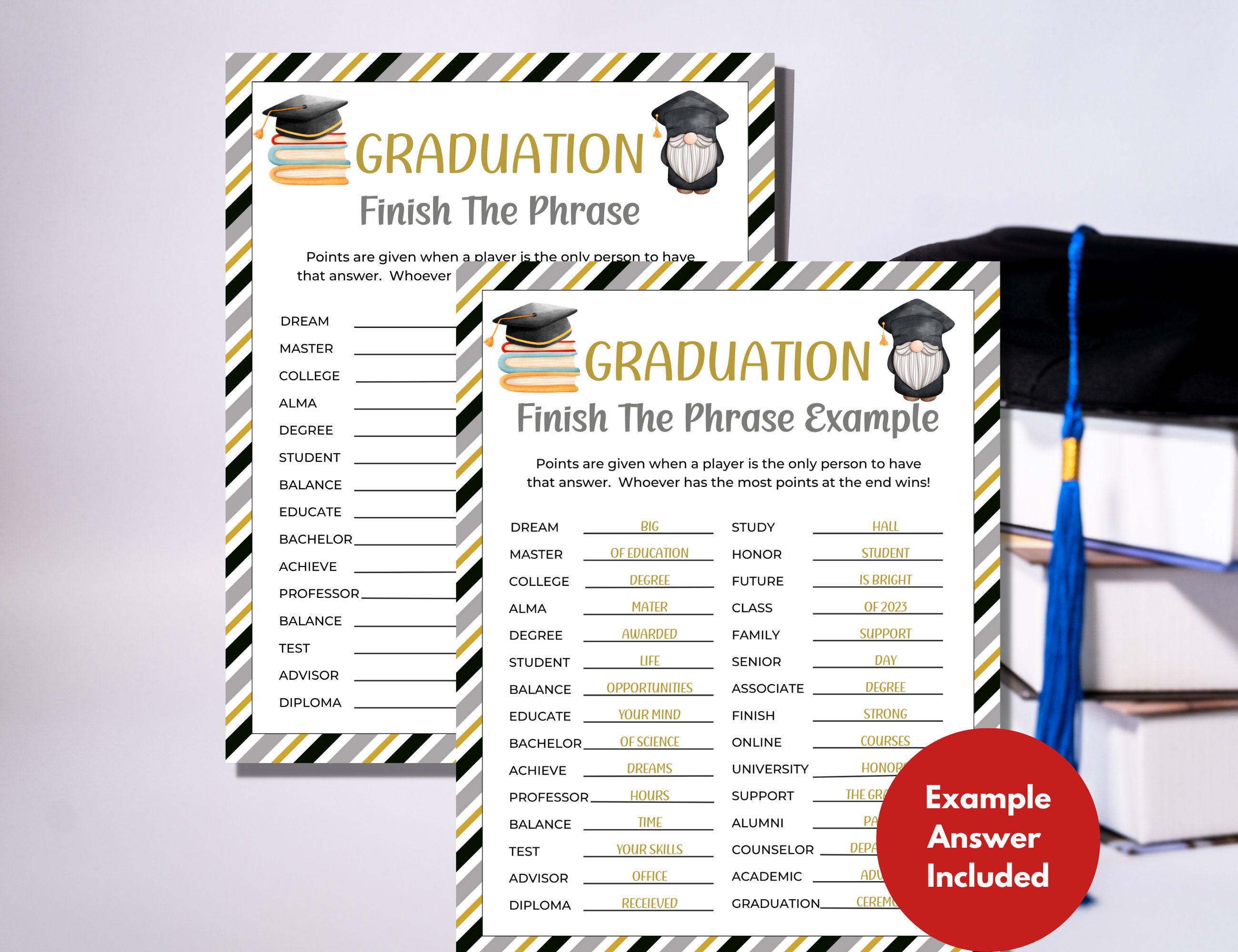 Graduation Finish the Phrase | Fill in the Blank | 2024 Graduation ...