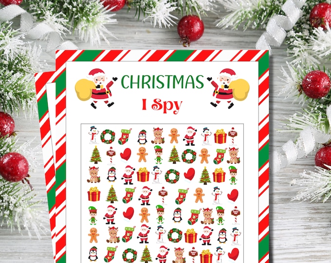 Christmas I Spy | Printable Christmas Game | Christmas Activity for ...