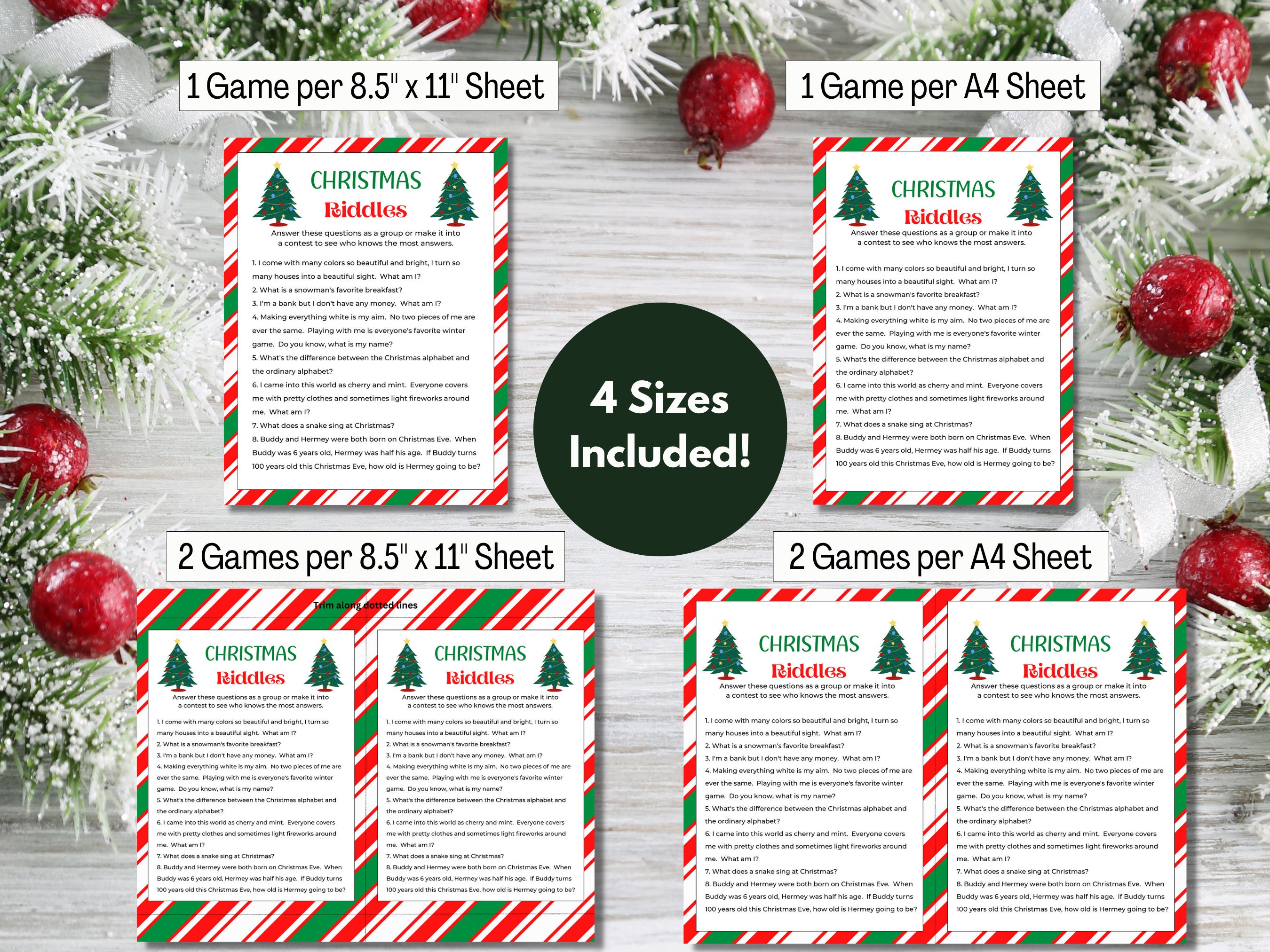 Christmas Riddles | Christmas Trivia Game | Christmas Games | Christmas ...