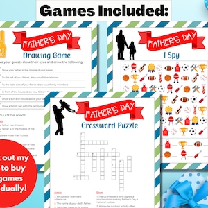 Fathers Day Games | Fathers Day Party Game | Fathers Day Game Bundle ...