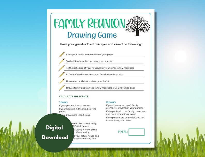 Family Reunion Drawing Game | Kids Game | Family Reunion Games | Family ...