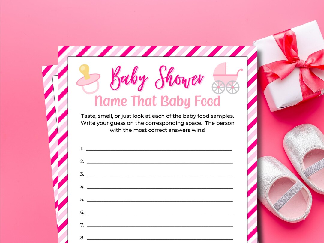 Baby Food Game | Guess the Baby Jar Food | Printable Baby Shower Games ...