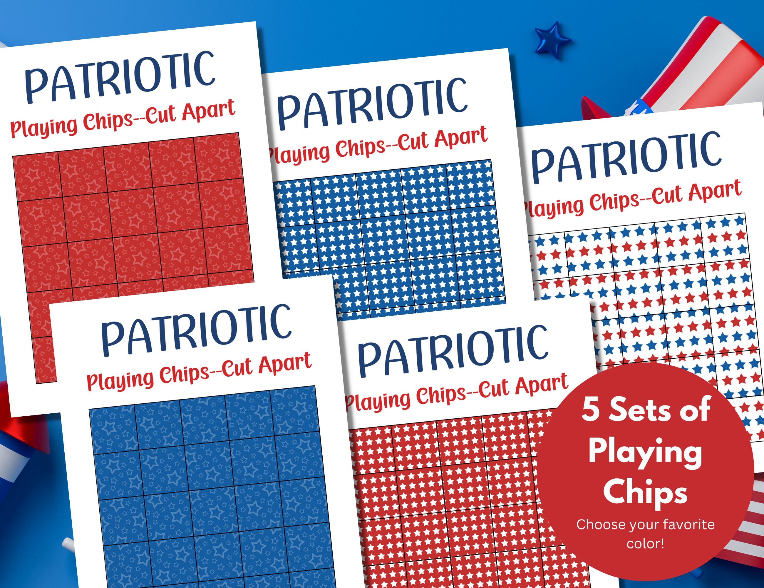 4th of July Bingo | Patriotic Bingo | 4th of July Games | Party Games ...