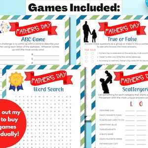 Fathers Day Games | Fathers Day Party Game | Fathers Day Game Bundle ...