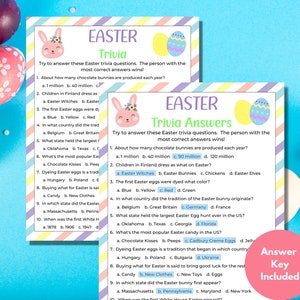 Easter Trivia Game | Easter Games | Easter Party Game | Easter Family ...