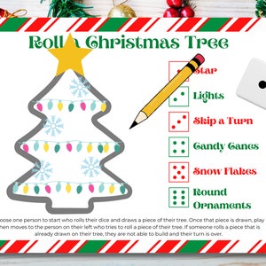 Roll a Christmas Drawing, Dice Game, Christmas Games, Kids Game, Family ...