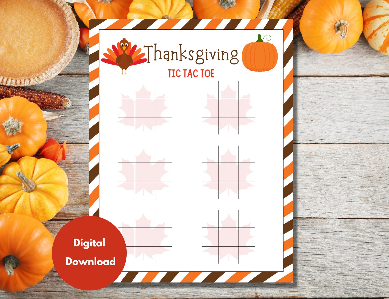 Thanksgiving Tic Tac Toe Game | Kids Games | Thanksgiving Games ...