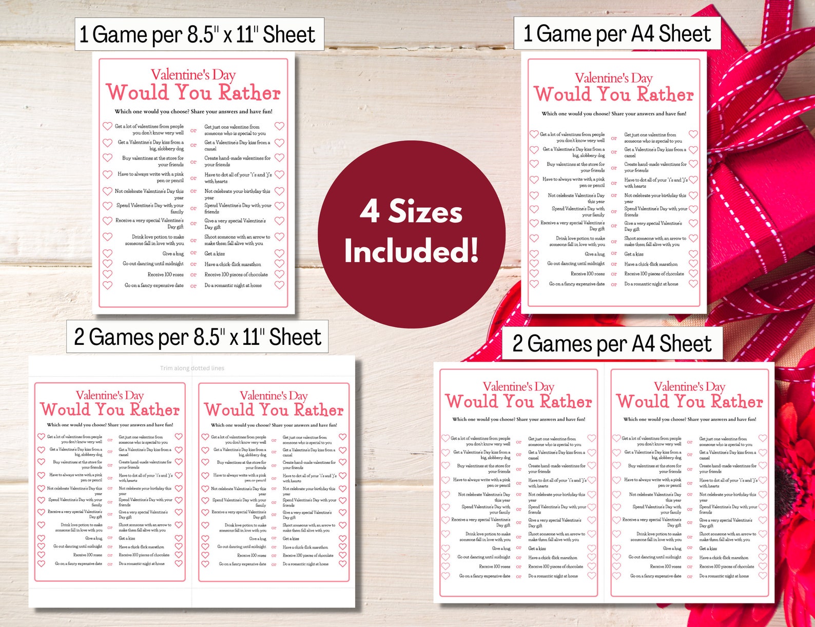 Valentines Day Would You Rather, Valentines Day This or That ...