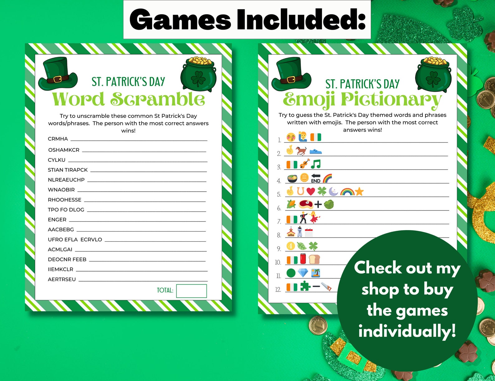 St Patrick's Day Games Bundle, St Patrick's Day Activities, St Patrick ...