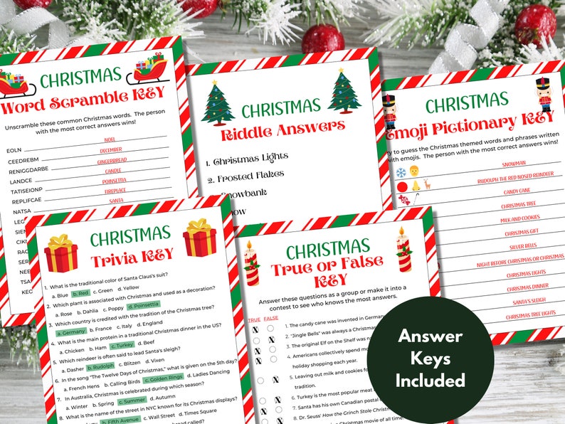 Christmas Games Bundle | Christmas Activities | Christmas Games ...