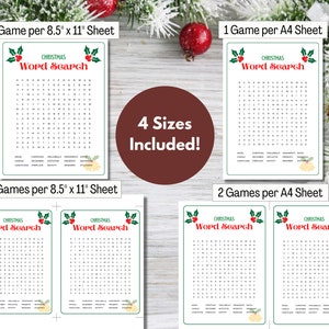 Christmas Games, Christmas Word Search, Word Game, Printable Christmas ...