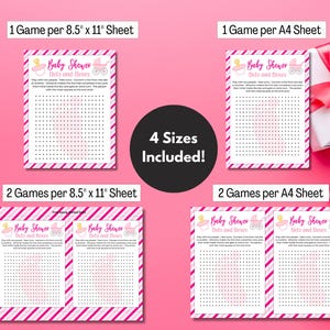 Baby Shower Dots and Boxes Sheets | Printable Baby Shower Games | Baby ...